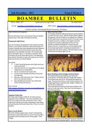 Week 3, Term 1 - Boambee Public School