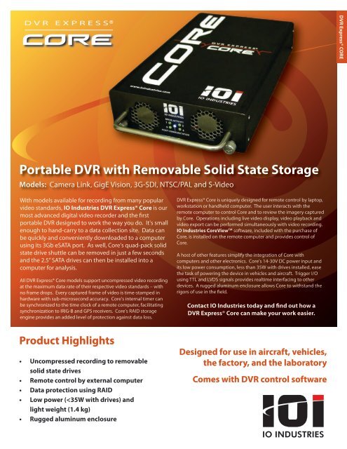 DVR ExpressÂ® Core - Total Turnkey Solutions