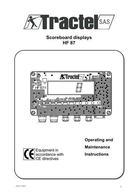 User instructions - Tractel