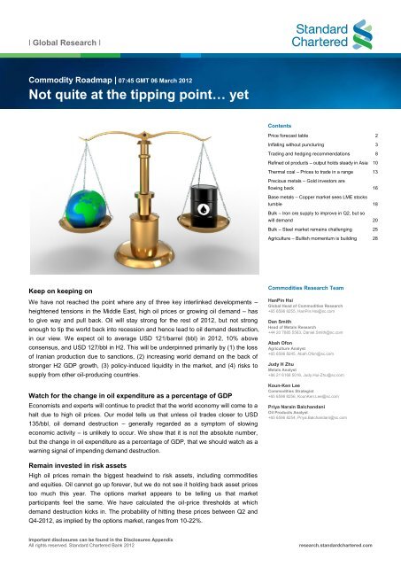 Commodity Roadmap, 6 - Standard Chartered Bank - Research