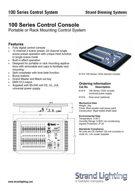 100 Series Control Console - The Strand Archive