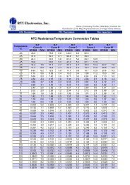 NTC Resistance - Temperature Table - Educypedia
