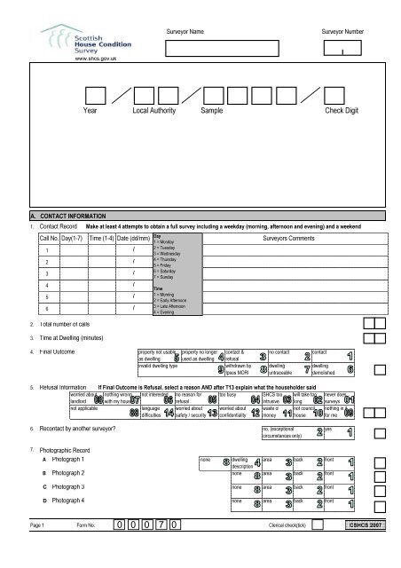 Physical Survey Form 2007