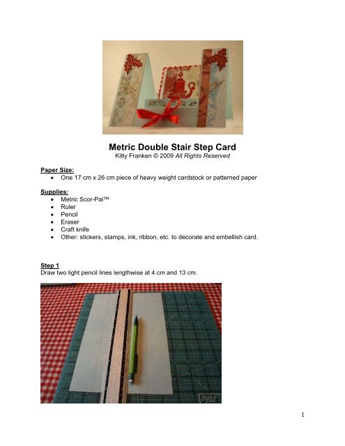 Metric Double Stair Step Card - Scor-Pal!