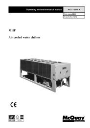 MicroTech II for centrifugal chillers - Operating Manual - McQuay