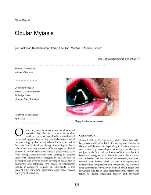 Maggots In Eyeball