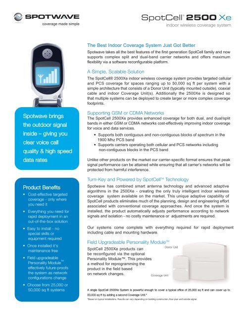 Spotwave 2500xh brochure - Anatech Technical Resources