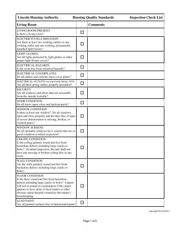 Officer's Quarters Inspection Form