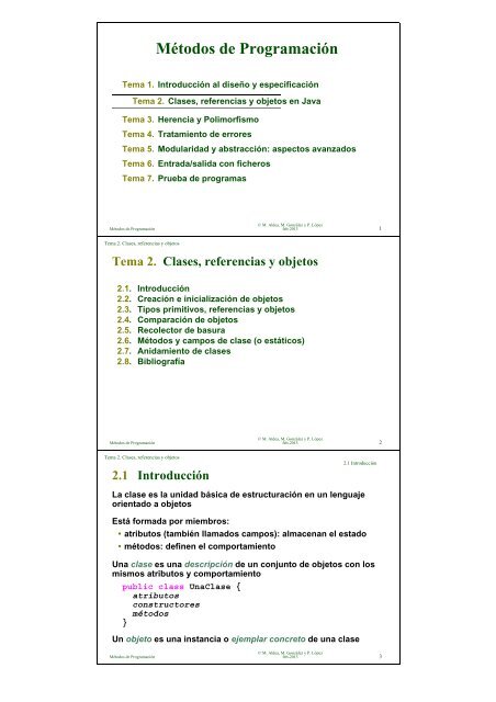 Tema 2. Clases y objetos en Java - CTR