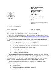 Admin Instruction & Entry Form - Army Golf Association