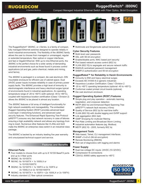 Datasheet - RuggedCom