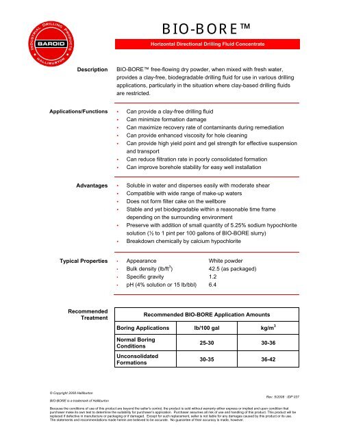 BIO-BORE™ HDD Fluid Concentrate - PVC Plus Drilling Products