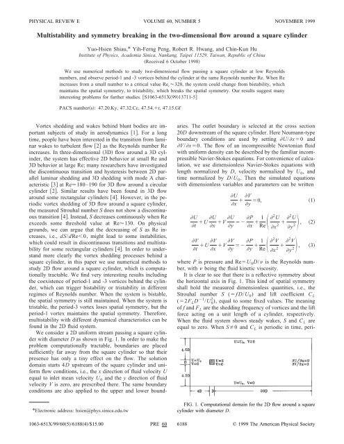 Multistability and symmetry breaking in the two-dimensional flow ...