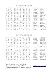 2 Thessalonians Word Search Puzzles - Woodbine Church of Christ