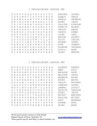 Ezekiel Word Search Puzzles - Woodbine Church of Christ