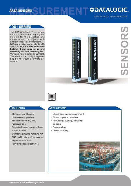 DS1 datasheet - Datasensor