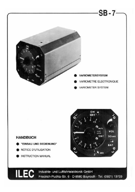 SB 7 Clubvariometer - ILEC GmbH