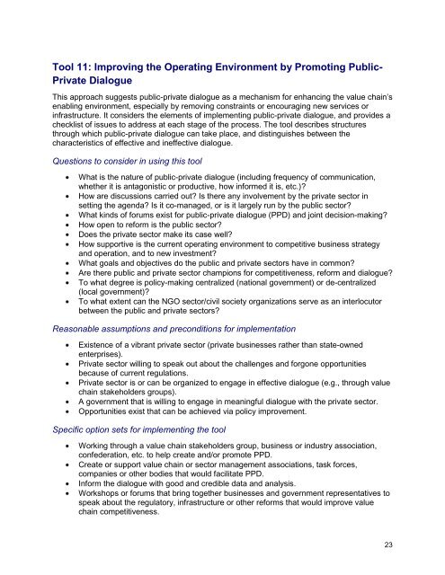 Tool 11: Improving the Op