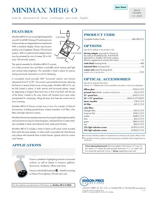 spec sheet - Edison Price Lighting