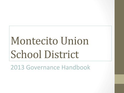 Governance Retreat Board Documents - Montecito Union School