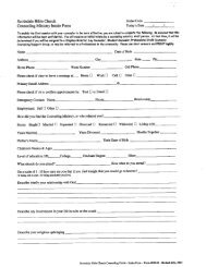 Intake Form - Scottsdale Bible Church