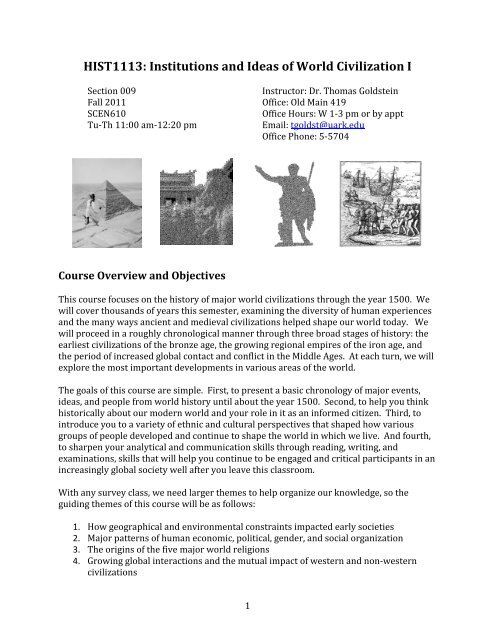 HIST1113: Institutions and Ideas of World Civilization I - History HIST1113: Institutions and Ideas of World Civilization I - History