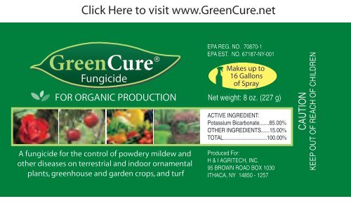 GreenCureÂ® Label (PDF)