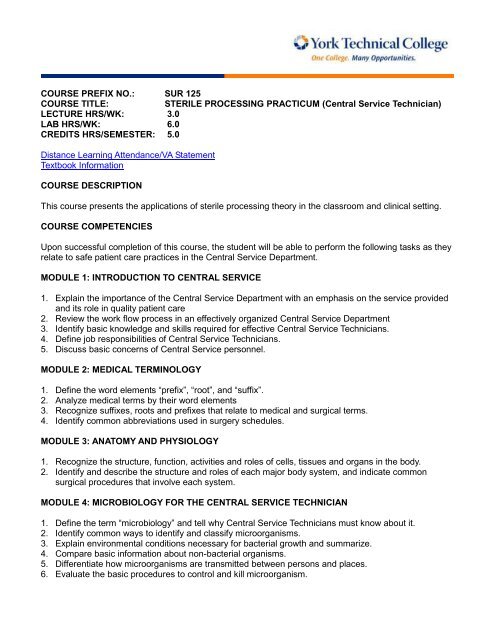 SUR 125 - York Technical College