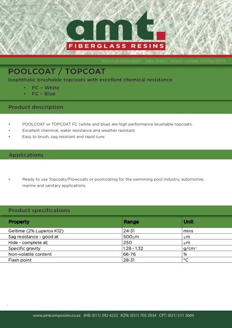 Tech Data - AMT Composites