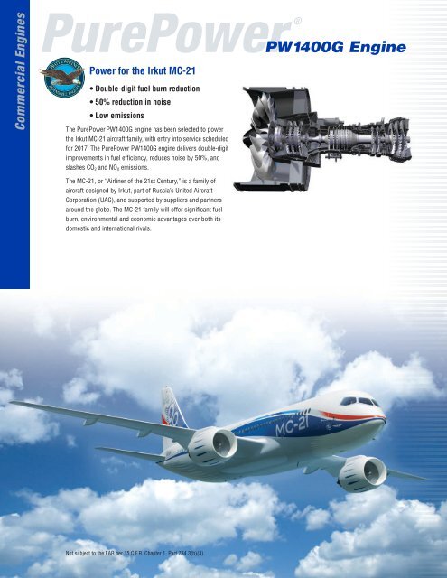 PurePower® PW1400G Engine - Pratt & Whitney