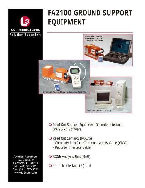 FA2100 GROUND SUPPORT EQUIPMENT - L-3 Aviation Recorders