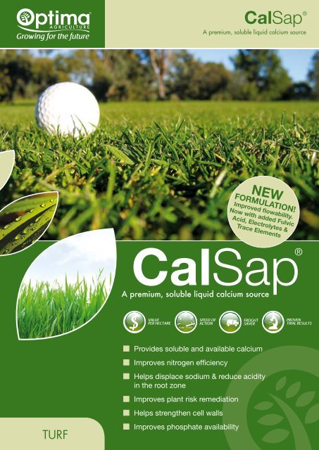 CalSap for Turf brochure - Optima Agriculture