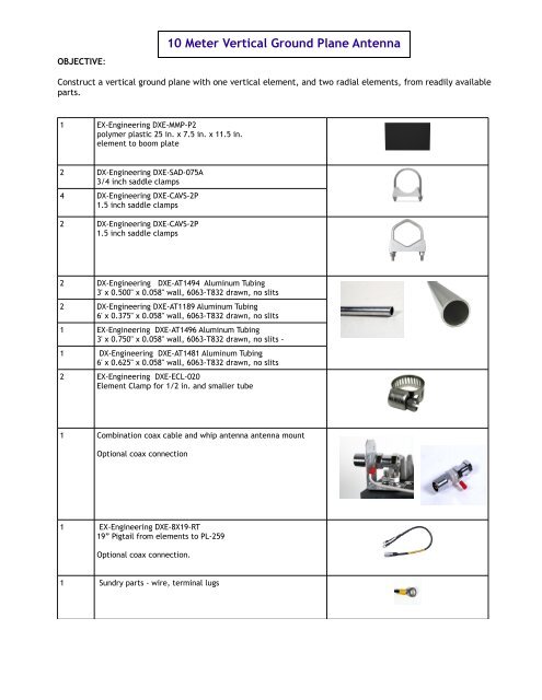 10 Meter Vertical Ground Plane Antenna - K8JHR.com