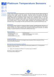 Platinum temperature sensor Type C - Heraeus Sensor Technology