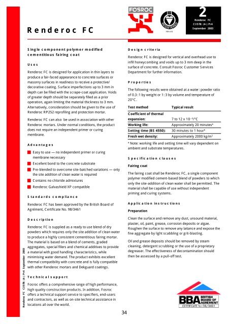 Renderoc FC - Arcon Supplies