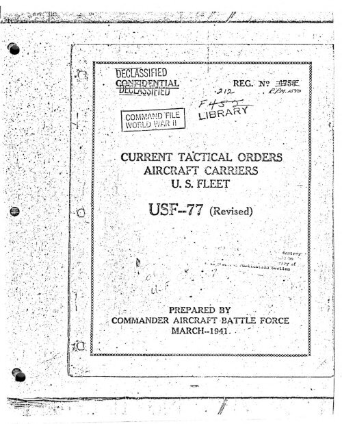 Current Tactical Orders, Aircraft Carriers, US Fleet - Clash of Arms