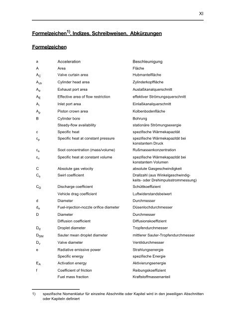 Formelzeichen , Indizes, Schreibweisen, Abkürzungen Formelzeichen