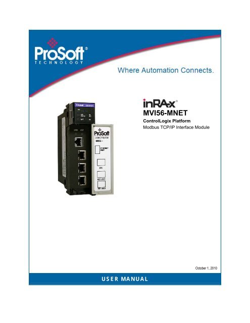 MVI56-MNET User Manual - ProSoft Technology
