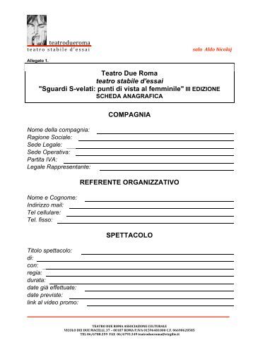 Scheda Anagrafica ed Anamnesi del Paziente Minorenne