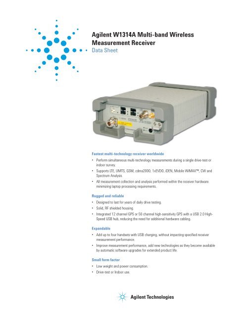 Agilent W1314A Multi-band Wireless Measurement Receiver