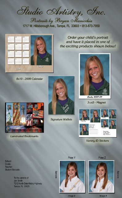 Sample Proof/Order Form - Tampa Preparatory School