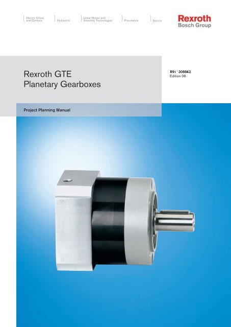 Bosch Rexroth GTE Project Planning Manual - Womack Machine ...
