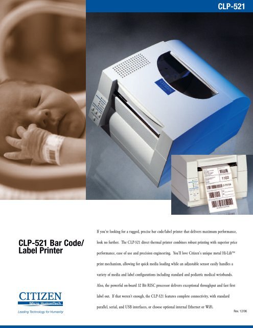 CLP-521 Bar Code/ Label Printer - Digi-Trax