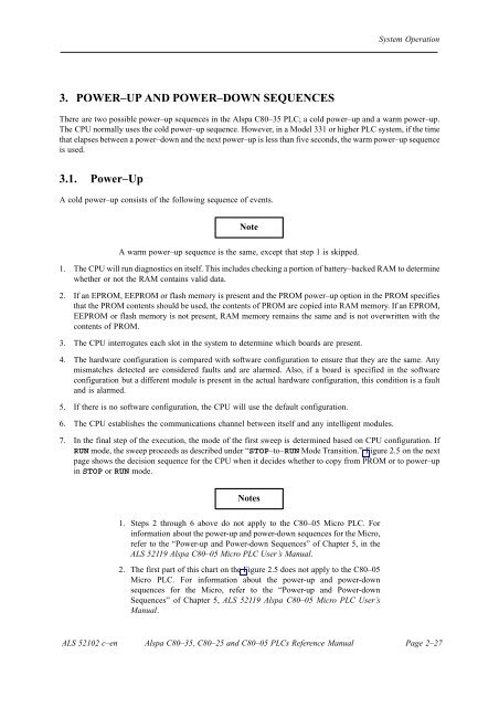 System Operation 3. POWER