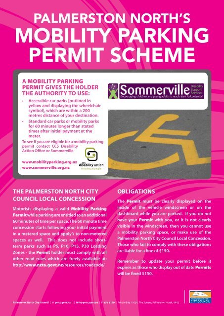 mobility parking permit scheme - Palmerston North City Council
