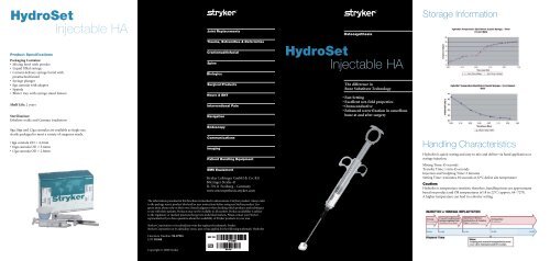 HydroSet Injectable HA HydroSet Injectable HA - Stryker