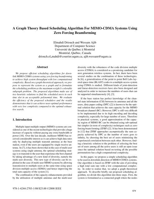 A Graph Theory Based Scheduling Algorithm For ... - IEEE Xplore