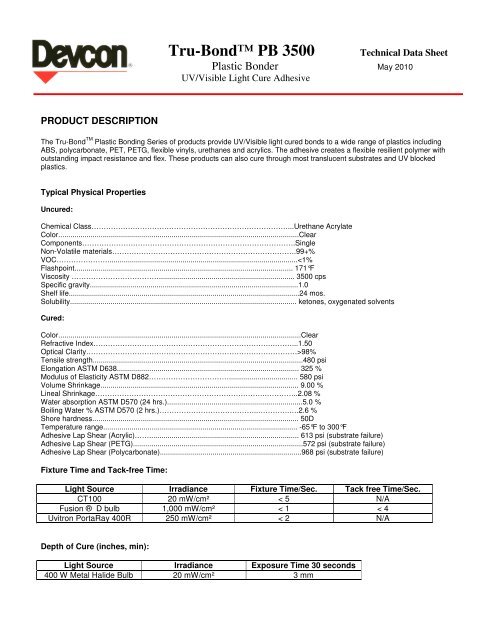 Download Tech Data Sheet - Devcon