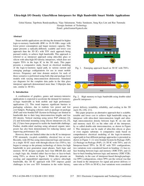 UltraHigh I/O Density Glass/Silicon Interposers for High Bandwidth ...