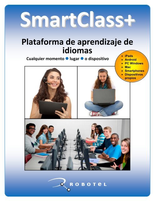 SmartClass+ Plataforma de aprendizaje de idiomas - Robotel
